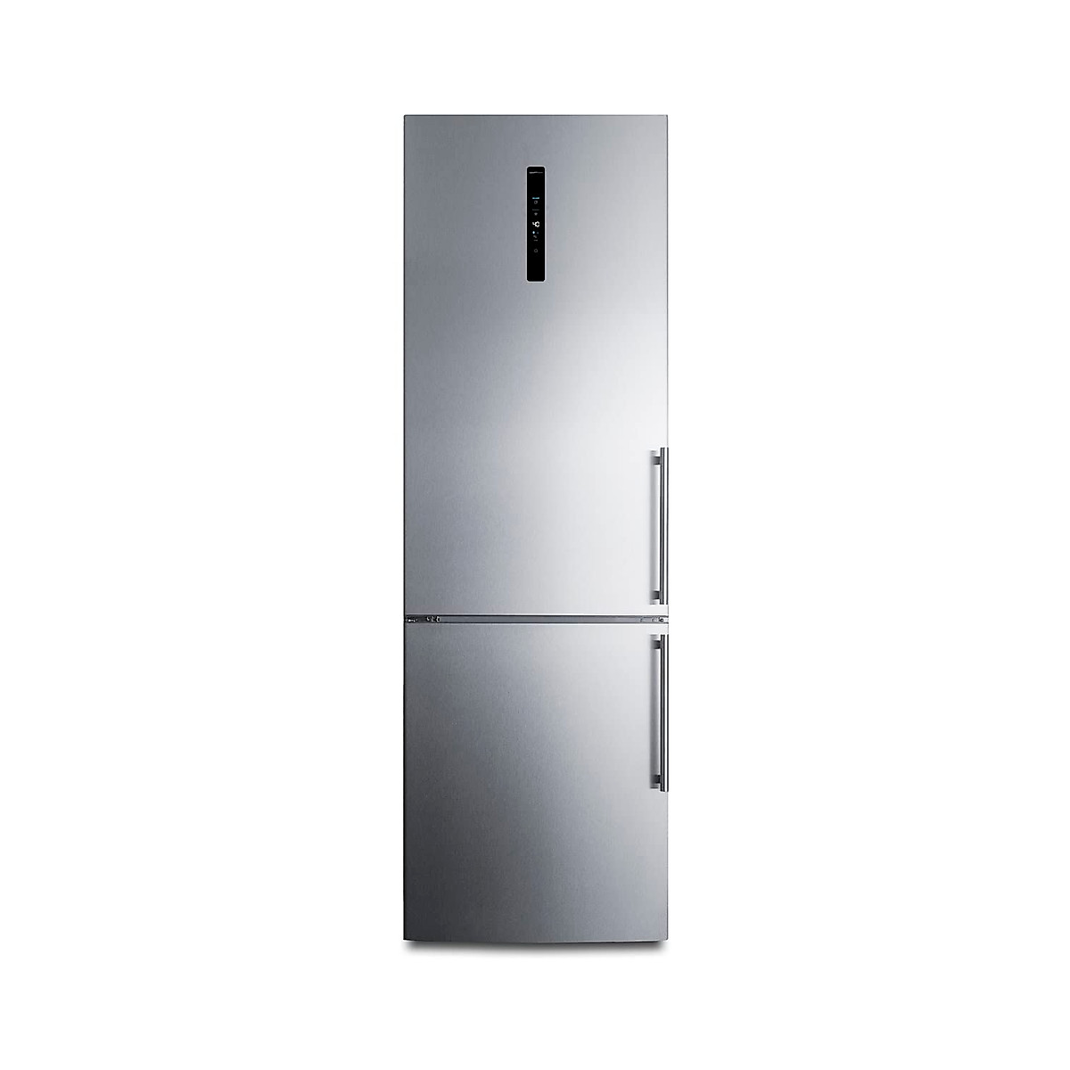 Summit Appliance FFBF249SS2LHD 24" Wide Bottom Freezer Refrigerator; Stainless Steel Doors; 10.6 cu.ft Capacity; Open Door Alarm; Digital Thermostats; Frost-Free/Automatic, Child Lock