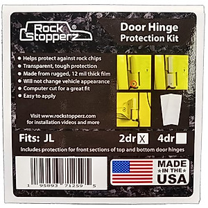 Rock Stopperz Door Hinge Protection kit - Compatible with Jeep Wrangler JL 2 Door (2019 - Current)