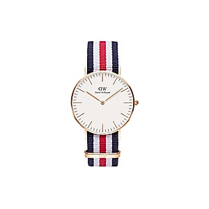 Daniel Wellington Classic Canterbury 40mm Men's Watch, DW Classic Fabric (Polyester) Rose Gold Watch for Men