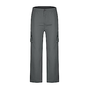 SMIDOW Gray Sweatpants Women Plus Size Cargo Pants for Women Casual Loose Military Army Combat Work Pant Trousers with Pockets