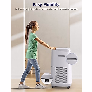 Nuwave OxyPure ZERO Air Purifiers with 20 Yr Washable and Reusable Bio Guard Tech Air Filter, Large Room Up to 2002 Ft², Air Quality Monitor, 0.1 Microns, 100% Capture Allergies, Smoke, Dust, Pollen