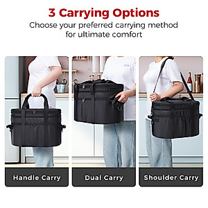 Goldlion Carrying Bag Compatible with Ninja Crockpot Slow Cooker - Portable Travel Carrier Case - Accessories for Ninja Foodi Possiblecooker Pro 8.5 Qt