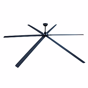 iLiving 102 Inch, 6 Blades BLDC Big Ceiling Fan, High Volume Low Speed Outdoor Fan with Powerful Brushless DC Motor Reversible Industrial Commercial and Residential, 17800 CFM at 90 RPM with IR Remote