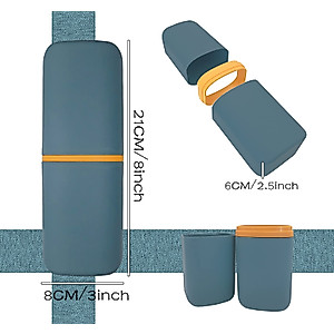 Travel Toothbrush Cup Case, Toothbrush Travel Container Portable Travel Toothbrush Holder Toothpaste Storage for School Camping Business Trip Bathroom