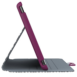 Speck Products StyleFolio Case and Stand for iPad Mini 4, Vintage Bouquet/Nickel Grey/Boysenberry Purple