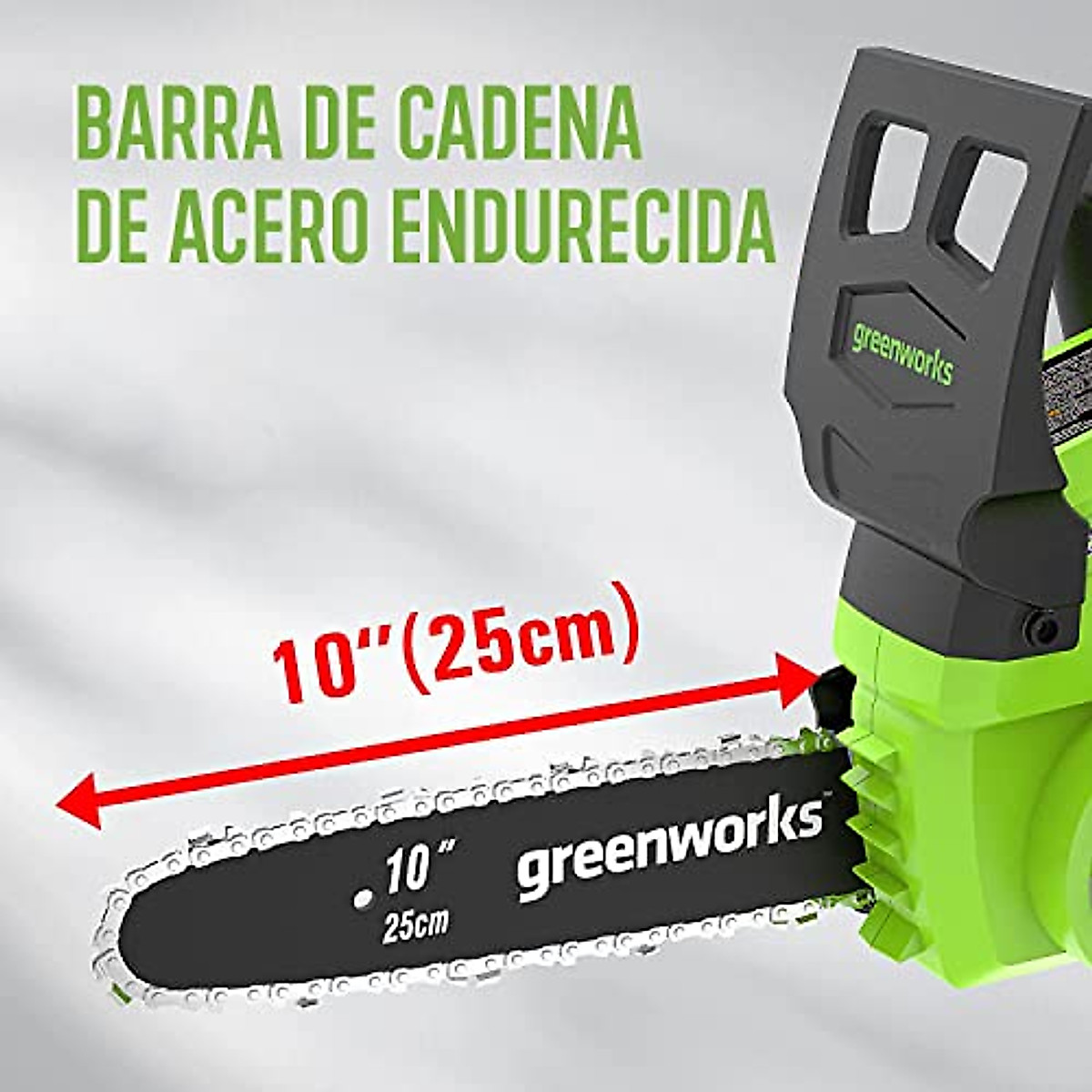 Greenworks 24V 10" Chainsaw, 2.0Ah USB Battery and Charger