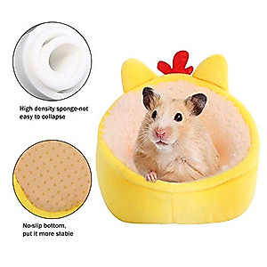 SAWMONG Hamster Mini Bed, Warm Small Pets Animals House Bedding, Lightweight Cotton Sofa for Dwarf Hamster