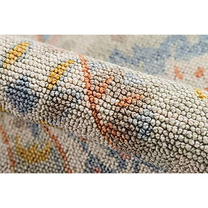 Momeni Anatolia Area Rug, 3 ft 3 in x 5 ft, Light Blue