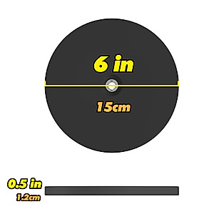 VOLCANOES CLUB Lazy Susan Turntable Organizer - 6 Inch Heavy Duty Rotating Swivel Stand with Steel Ball Bearings for Cake, Kitchen Cabinets, Monitor, TV, Painting, Display (30lb Capacity/Black)