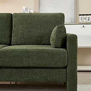Tosaronia 58.66" x 30.70"Loveseat Sofa Couch Small Modern Comfy Couch with Chenille Fabric, Upholstered 2-Seater Sofa for Office, Small Spaces, Bedroom, Living Room, Apartment(Green)