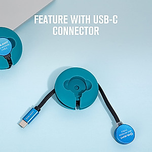 OLIGHT MCC3-C Reel Charger Upgraded Magnetic Charging Cable ONLY for Odin/Odin Mini/PL-Pro/Baton3 Series/Warrior Mini2/Perun 2/Perun 2 Mini/Seeker 3 pro/Warrior X3/Arkfeld/Arkfeld UV (Blue)