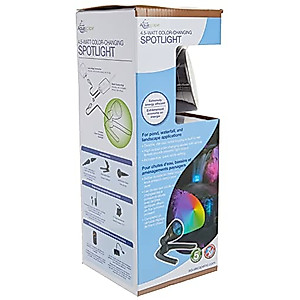 Aquascape 84059 4.5-Watt LED Color Changing Pond and Garden Spotlight, Black