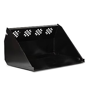 Titan Attachments 72" Bucket Attachment, Tractor & Skid Steer Quick Tach Accessory, High Volume Light Material Bucket, 0.5" Thick Skid Steer & Tractor Bucket Cutting Edge, for Snow & Light Materials