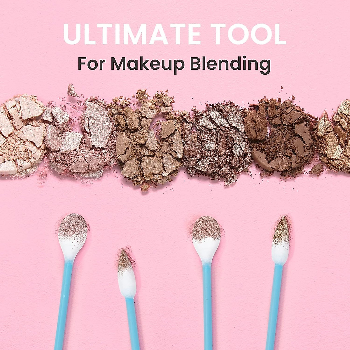 Fran Wilson EYE TEES COTTON TIPS 80 Count - Precision Makeup Applicator, Double-sided Swabs with Pointed and Rounded Ends for Perfect Blending, Effective Cleaning and Precise Touch-ups