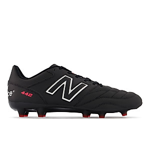 New Balance Men's 442 V2 Academy FG Soccer Shoe, Black/White, 8