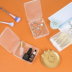 Tucnoeu 3PCS Cotton Swab Box,Portable Travel Cotton Pad Holder Travel Cotton Swab Holder Flosser Dispenser for Cotton Rounds, Swabs, Floss