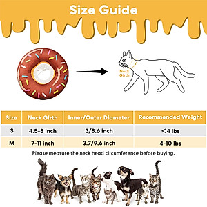 3 Pieces Cat Cone Collar Soft, Cat Donut Collar, Adjustable Cat Surgery Collar for Wound Healing, Elizabeth Collars are Suitable for Cats, Kittens, Puppies, Puppies After Surgery