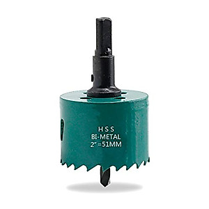 Qjaiune 51mm/2" Hole Saw BI-Metal Heavy Duty Hole Cutter for Wood Cornhole Boards Plastic Drywall Fiberboard