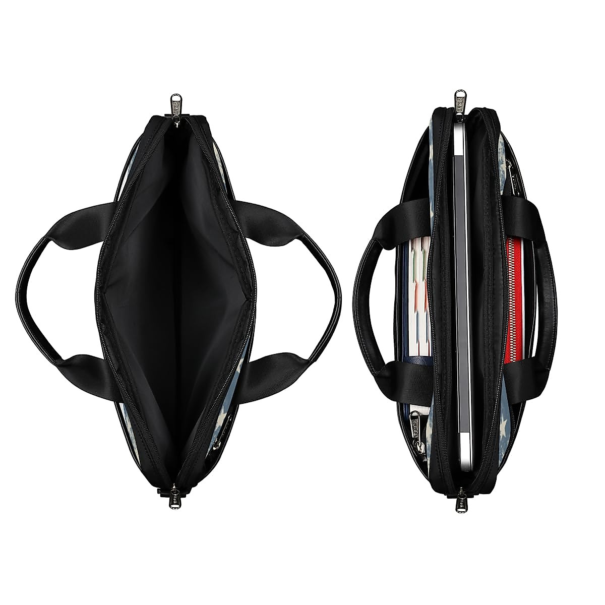 Vintage Usa Flag Laptop Computer Bag Waterproof Shoulder Messenger Bag 13-15 inch Durable Laptop Tote Bag with Shoulder Strap Handle Lightweight Crossbody Briefcase