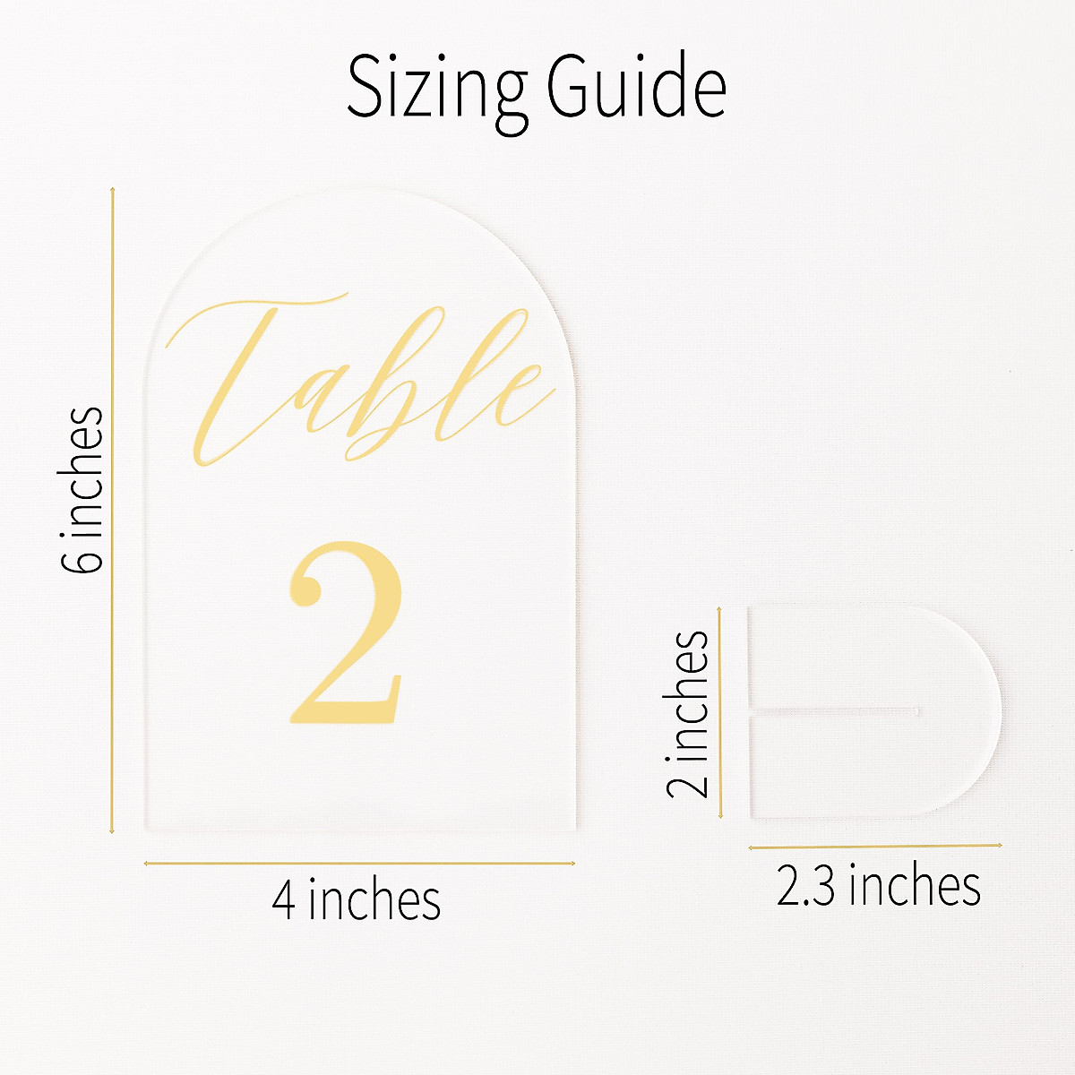 Tanther 30 Sets Acrylic Table Numbers, Gold Printed Caligraphy Lettering, Arch signs & stands, (Numbers 1 - 28, Head Table, and Gift Table Signs- 30 total), 4 x 6 Inch size, For weddings, receptions,