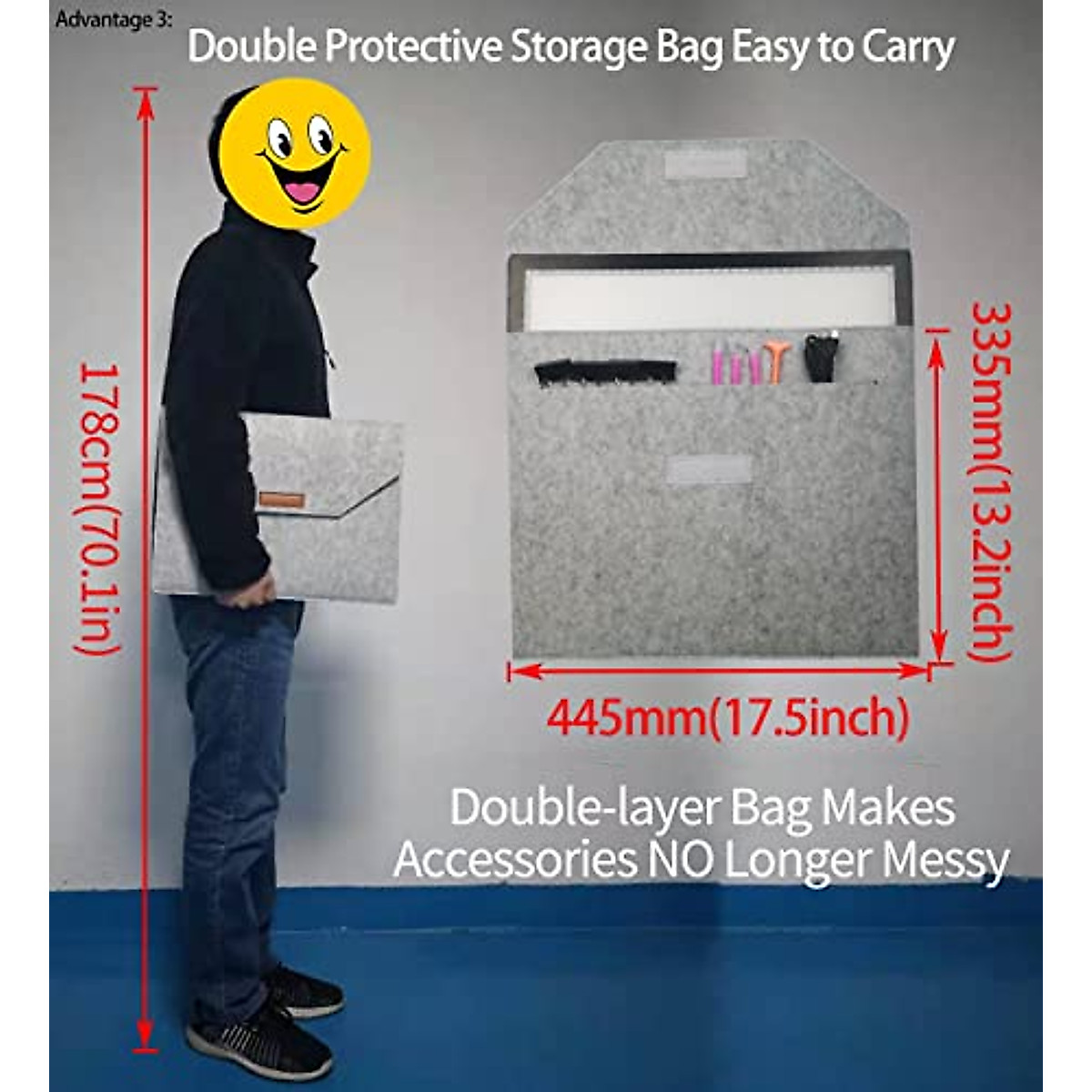 Light Board A3, 16.6×12.6inchs Light Pad, Side Button Design, 9 Levels/Stepless Dimming, Super Bright Light Box Widely for Tracing, Drawing, Weeding Vinyl, Diamond Painting etc