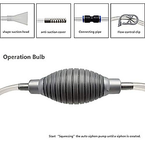 AREPK Small Fish Tank Cleaner Aquarium Water Changer Siphon with 3 Inch Telescopic Stainless Steel Cleaning Fish Net. Also Suitable for Fine Cleaning of Large Tanks, Aquarium Gravel Vacuum Cleaner