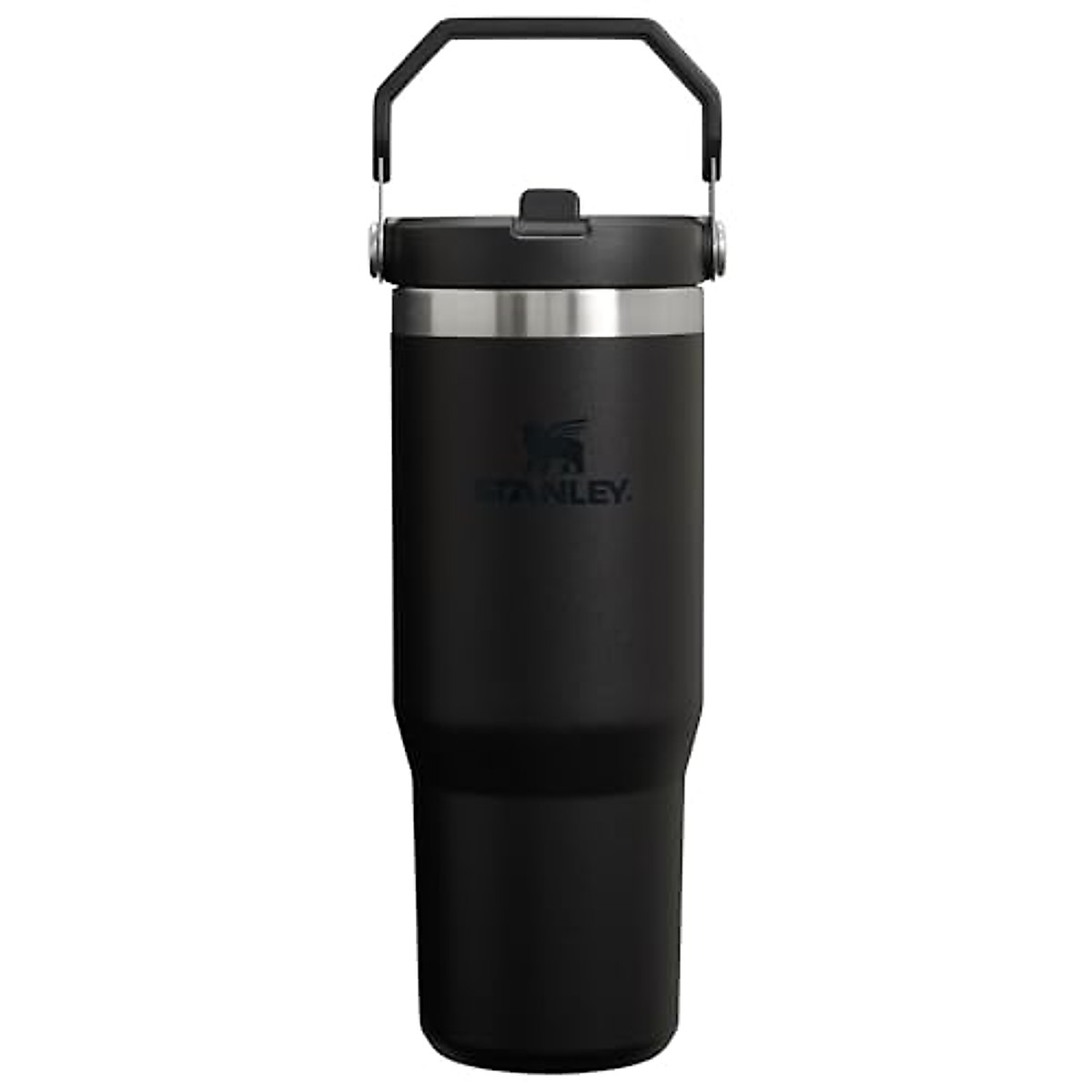 Stanley IceFlow Stainless Steel Tumbler - Vacuum Insulated Water Bottle for Home, Office or Car Reusable Cup with Straw Leak Resistant Flip Cold for 12 Hours or Iced for 2 Days, Black 2.0, 30oz