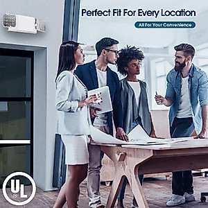 LED Emergency Light with Battery Backup, Two Adjustable Heads Integrated Commercial Emergency Lighting Exit Light, Domestic Power Outage Emergency Light, AC 120/277V UL Listed (8 Pack)