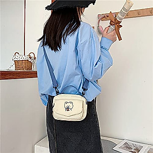 MBVBN Kawaii Purse Crossbody Bag Kawaii Wallet Kawaii Crossbody Bag Kawaii Corduroy Purse Mini (Beige)
