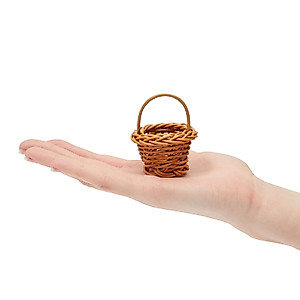 Juvale 24 Pack Rattan Mini Picnic Baskets with Handles for Tiny Birthday Party Favors or Baby Shower (2.75 in)