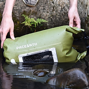 PACEARTH Floating Dry Bags Waterproof with Inner Transparent Phone Bag, 10L/20L/30L Roll Top Lightweight Dry Storage Bag Backpack for Kayaking, Rafting, Boating, Camping, Hiking, Fishing