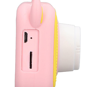 ANGGREK 20MP Kids Camera with 32G Memory Card & Card Reader, 1080P USB 2in Color Display, Children Digital Camera for Photos and Videos (Pink Yellow)