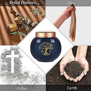 Small Keepsake Cremation Urn for Human Ashes, Ceramic Small Urns for Ashes Adult Male or Female, Memorial Urn for Sharing Adult Pet Cat and Dog Ashes