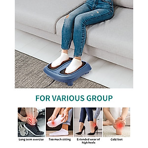 Nekteck Foot Massager with Heat, Shiatsu Heated Electric Kneading Foot Massager Machine for Plantar Fasciitis, Built-in Infrared Heat Function and Power Cord（Blue)