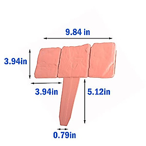 TINVHY 20-Pack Home Garden Border Edging Plastic Red Stones Effect Fence Fit for Lawn Yard Flower Plant Edging