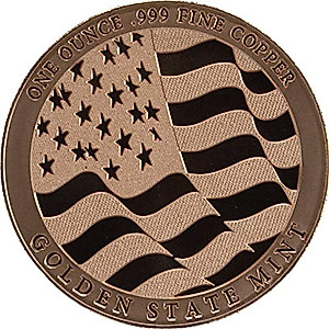 1 oz .999 Pure Copper Round/Challenge Coin (Eagle Strength-Freedom-Pride)