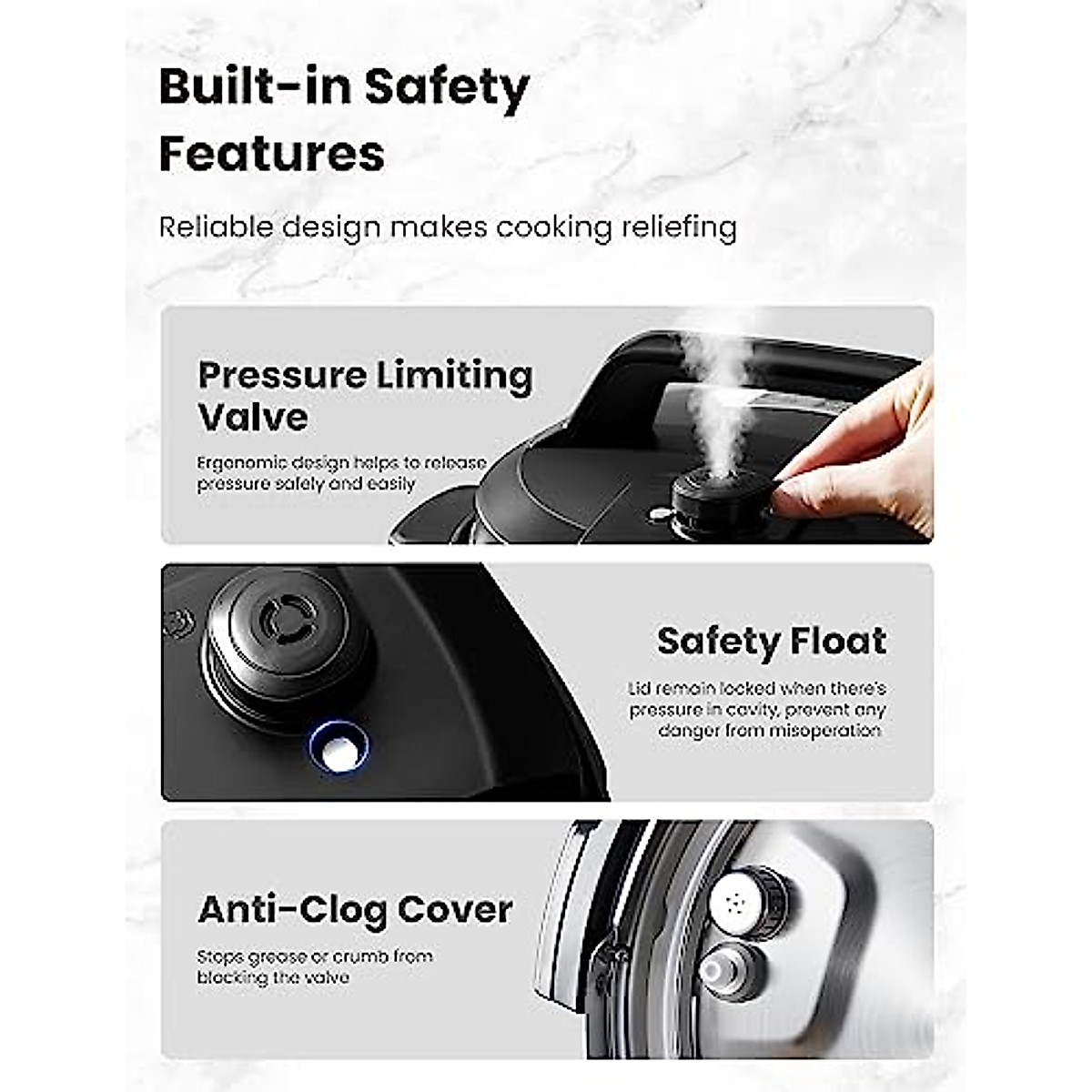 COMFEE’ 16 in 1 Electric Pressure Cooker Instant Multi Cooker Olla de Presion Non-Stick Pot Yogurt Maker Rice Cooker Slow Cooker Sauté Steamer 8 Quarts Stainless Steel