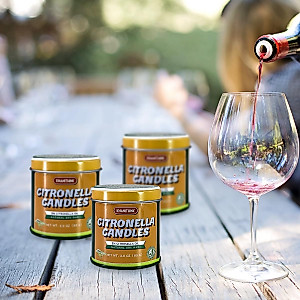 Citronella Candle 9 Pack, 3 oz Jar Candles, Indoor Outdoor Lemongrass Scented Candles, Made with Natural Citronella Oil and a Soy Wax Blend