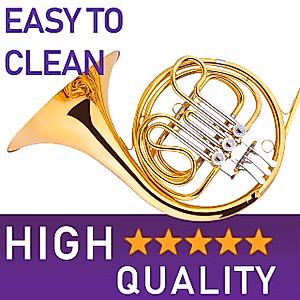 Libretto French Horn ALL-INCLUSIVE Cleaning & Care Kit with Instructions: Valve Oil + Slide Grease + Cleaning Cloth + Mouthpiece & Bore Brushes, Giftable Handy Case. Clean & Extend Life of your Horn