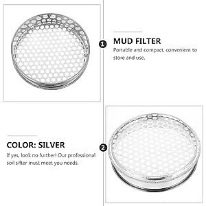 Cabilock Flour Strainer Panning Soil Sifter Compost Sifter Soil Sieve Mesh Filter Sifter for Japanese Bonsai Gardening Cultivation Tool 20cm 10mm Soil Sifter Mesh Garden Sieve Hand Tools