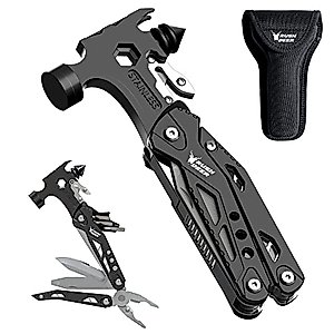 [Upgraded Hammer Multitool] Gift for Men Dad Husband Brother Boyfriend Boys,16-in-1 Hammer Multi-Tool,Personalized Men Gift for Christmas Present Stocking Stuffer, Cool Birthday Gift Idea for Men Son