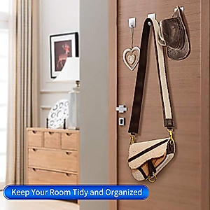 KONE Adhesive Towel Hooks Stainless Steel 4 Piecs (No Need to Put Holes)