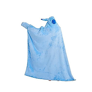OGU' DEAL Stitch Wearable Throw Blanket Flannel Oversized Sharp Anime Cosplay Hooded Cloak Shawl Wrap Nap Quilt