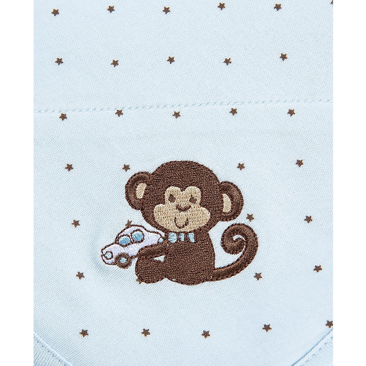 Little Me Blankets for Baby Boys' Monkey Star Swaddling Receiving Blanket