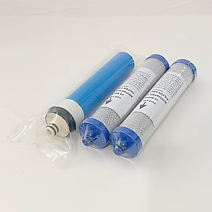 FILSADAE Replacement Filter Set With Membrane compatible for WHER12 and WHER18 Reverse Osmosis System