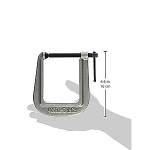 WILTON TOOLS 253 Deep-Reach Carriage C-Clamp, 3" Jaw Opening, 4-1/2" Throat (42530)