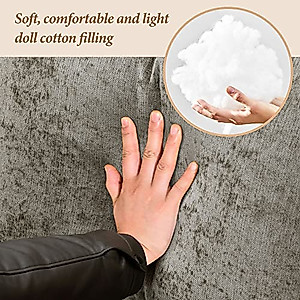 ERYE 84" L-Shaped Upholstered Corner Sofa Convertible Sectional Sofa & Couch,Modern Chenille Upholstery Couch with Reversible Chaise and 2 Pillows for Home Apartment Office Living Room