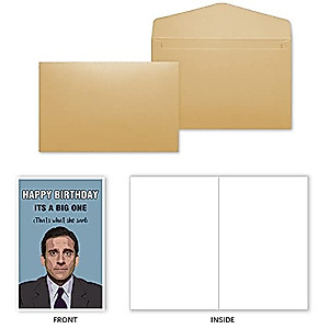 Ziwenhu Happy Birthday Card for Him, Funny Birthday Gifts for Women, Michael Scott Bday Card for Her, The Office Birthday Card for Friend