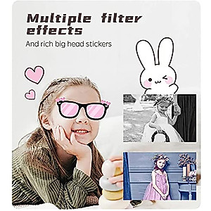 GIENEX Kids Digital Camera - 12MP Children's Selfie Camera with 3.5 Inches Large Screen for Boys and Girls,1080P Rechargeable Electronic Camera with 32GB TF Card (Color : Pink)