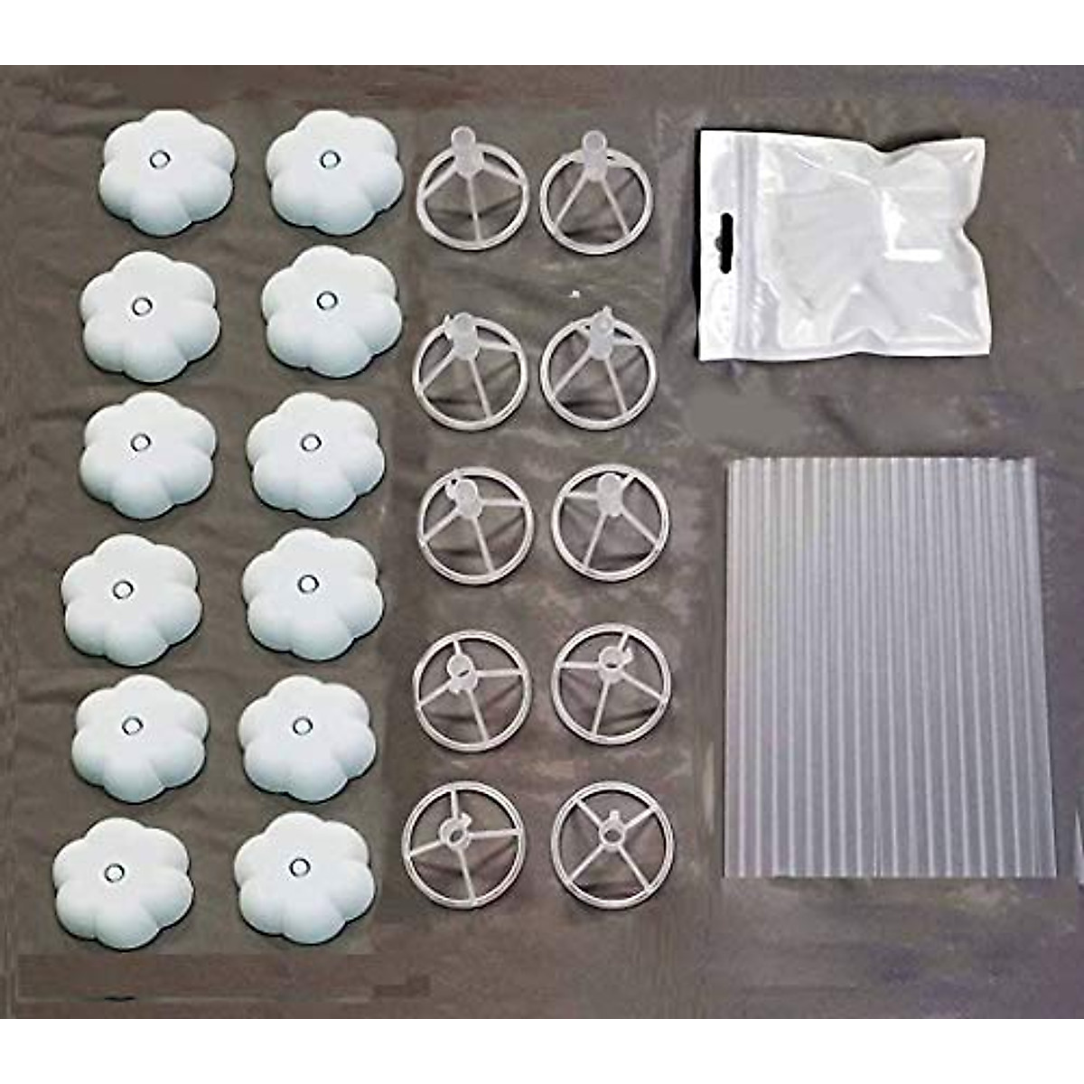 Clear Transparent Balloon Sticks and Stands 10pc set, holders, reusable balloon sticks for table top use with LED Bobo Balloon, for wedding decor, party decoration (10 pack, Transparent)